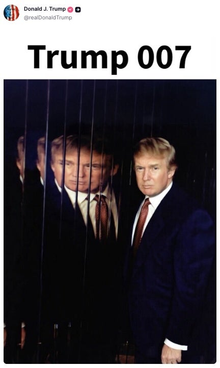 Trump posts 3 strange images in a single minute just before midnight