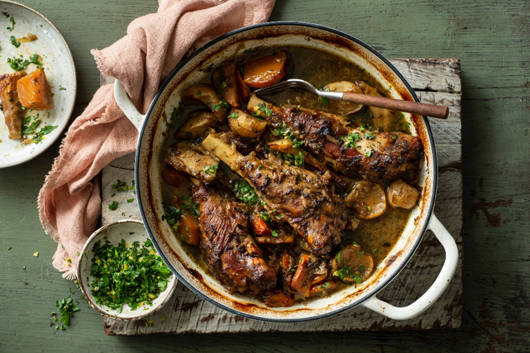 Slow lamb shanks