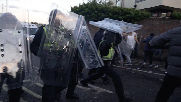 Protesters clash with police in Southampton over Henry Nowak murder