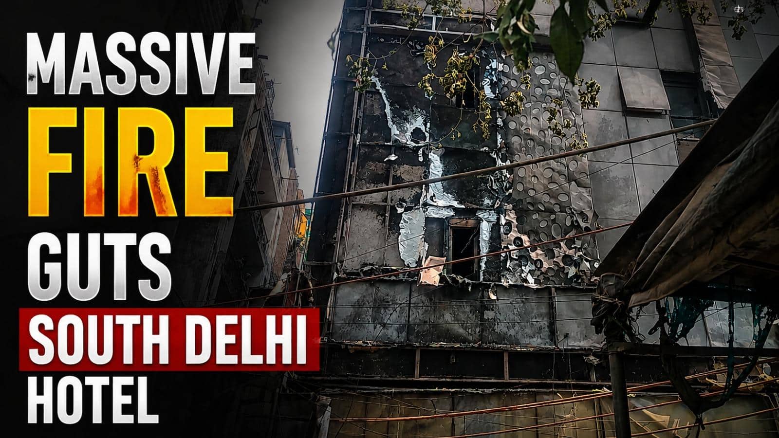Delhi hotel fire visuals show woman falling down from building in ...