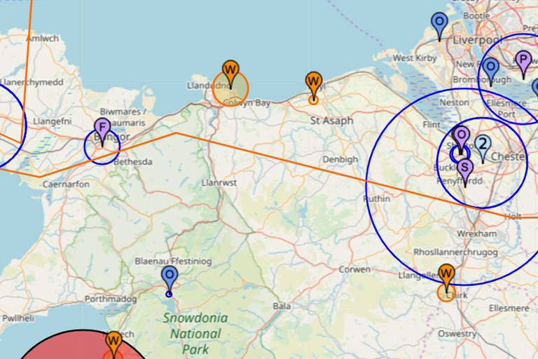 Red Arrows routes and timings as due to fly over North Wales this week