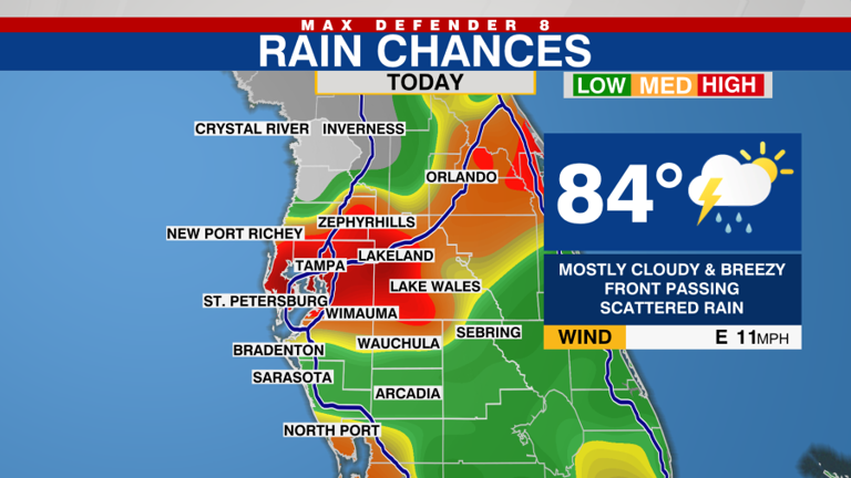 Live: Front passes w/ showers Wednesday