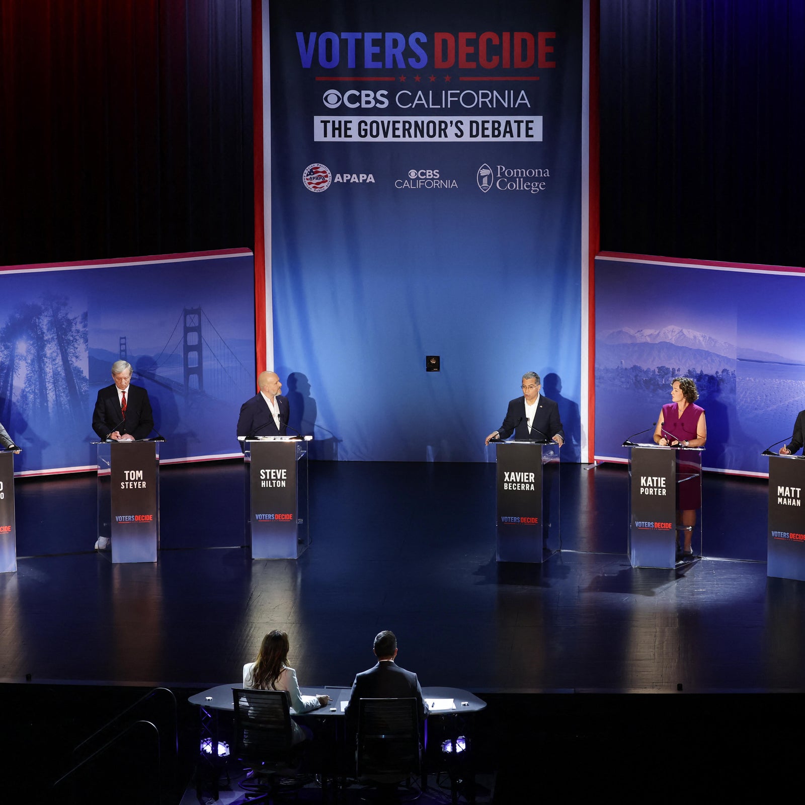 California governor's race narrows as Hilton, Becerra take early lead