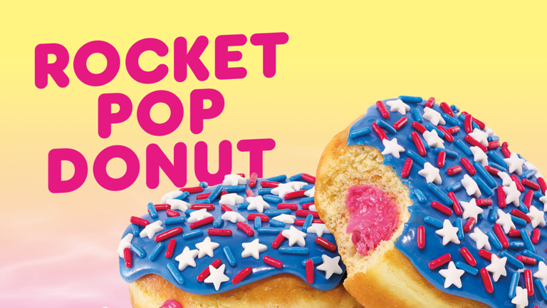 Dunkin' launches Rocket Pop classic donut inspired by iconic summer treat