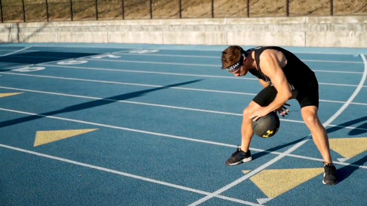 He was just running a mile - now he’s dribbling for a world record