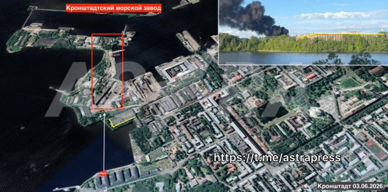 Ukraine strikes Russian naval vessels in key fortress city near St ...