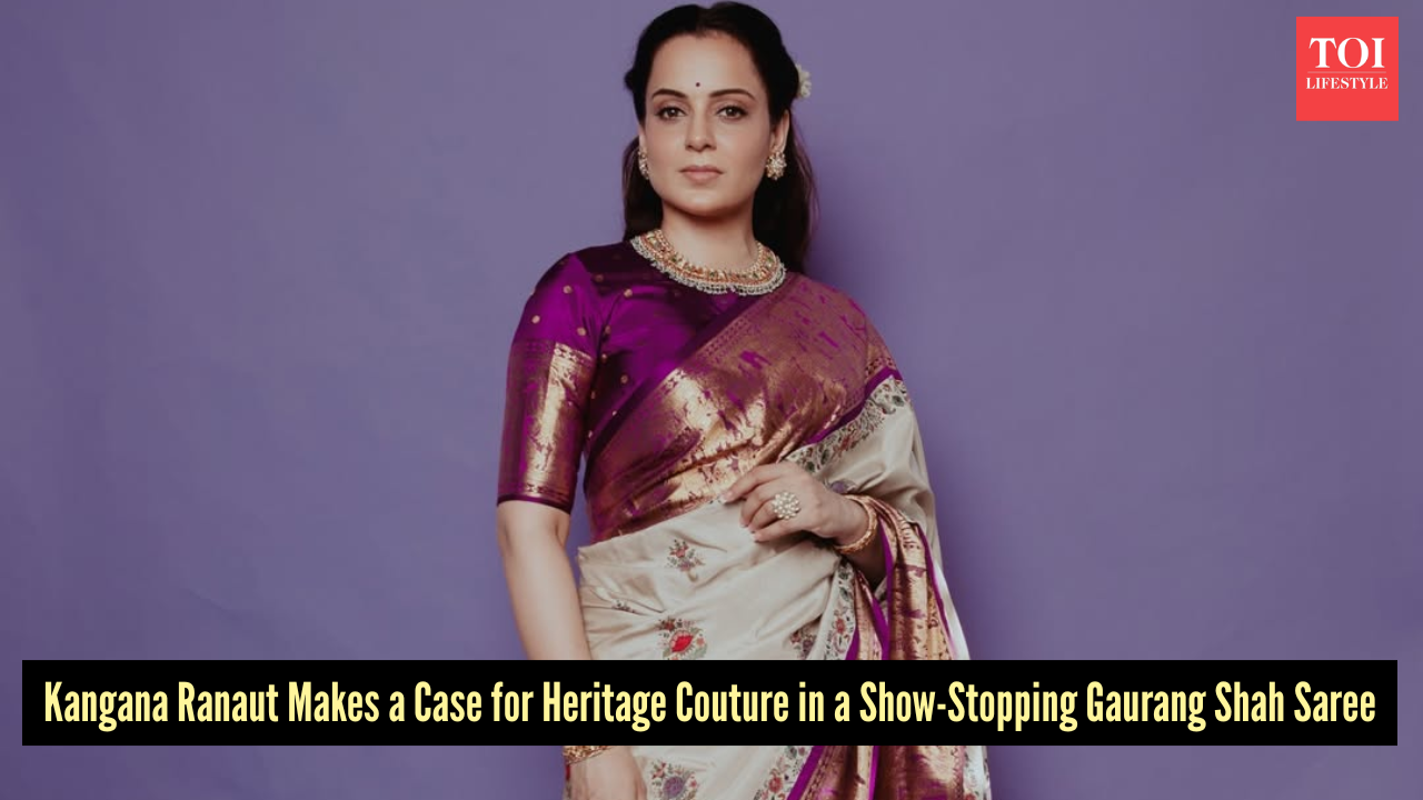 Kangana Ranaut skips fast fashion, embraces handloom royalty in Gaurang ...