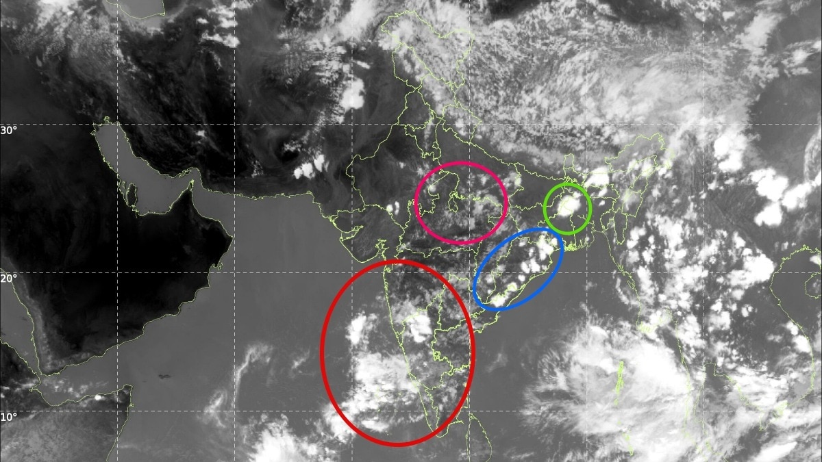Massive rain clouds seen over India from space as monsoon begins to ...
