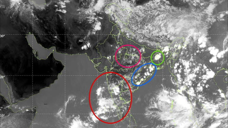 Massive rain clouds seen over India from space as monsoon begins to ...