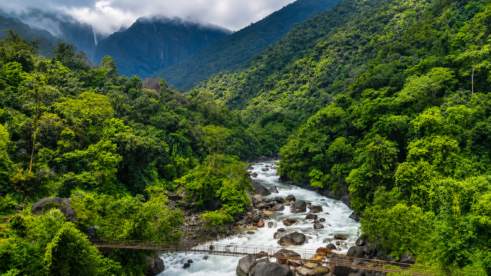 Cherrapunji’s misty cliffs and green valleys in Meghalaya