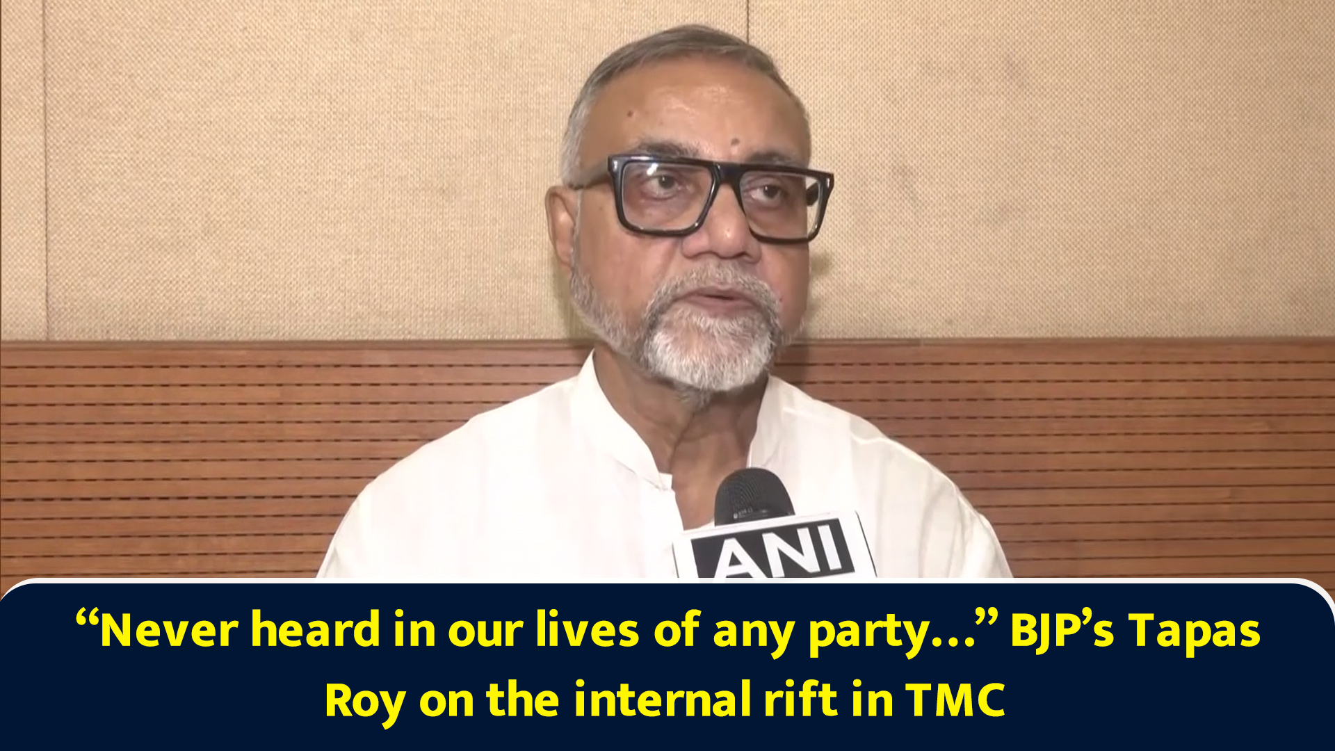Never heard in our lives of any party... BJP’s Tapas Roy on the ...