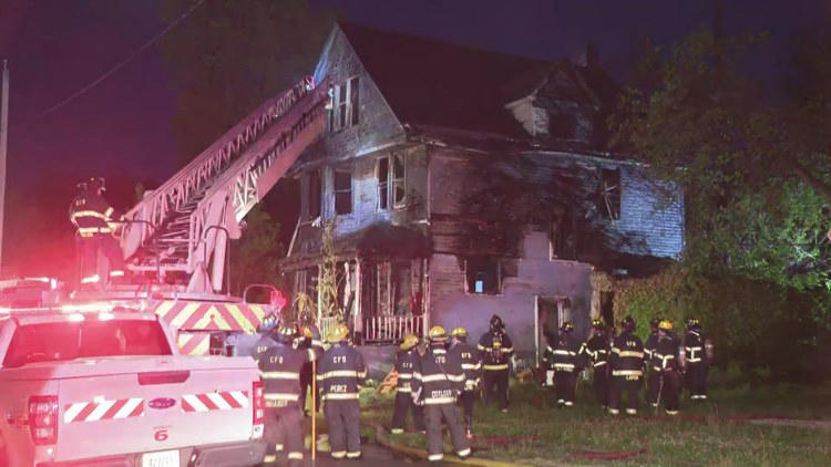 Overnight house fire in Cleveland: See video from the scene