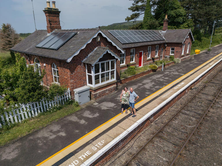 We live in old railway ticket office – 12 trains a day stop at our ...