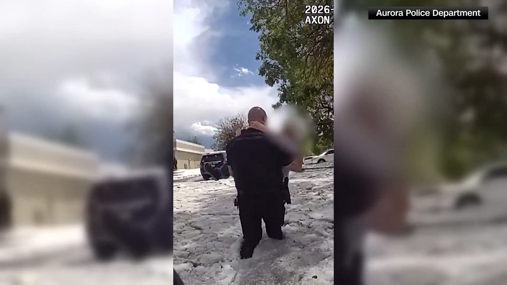Caught on camera: Woman rescued from car stuck in icy water