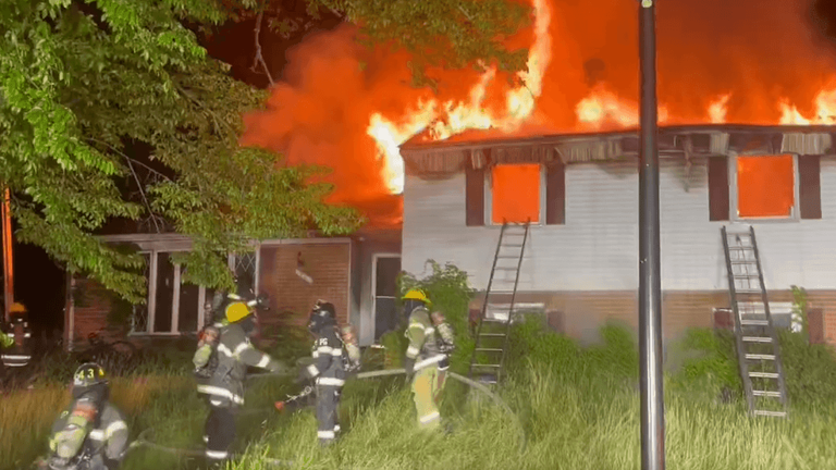 Video: Fire tears through Prince George's County home
