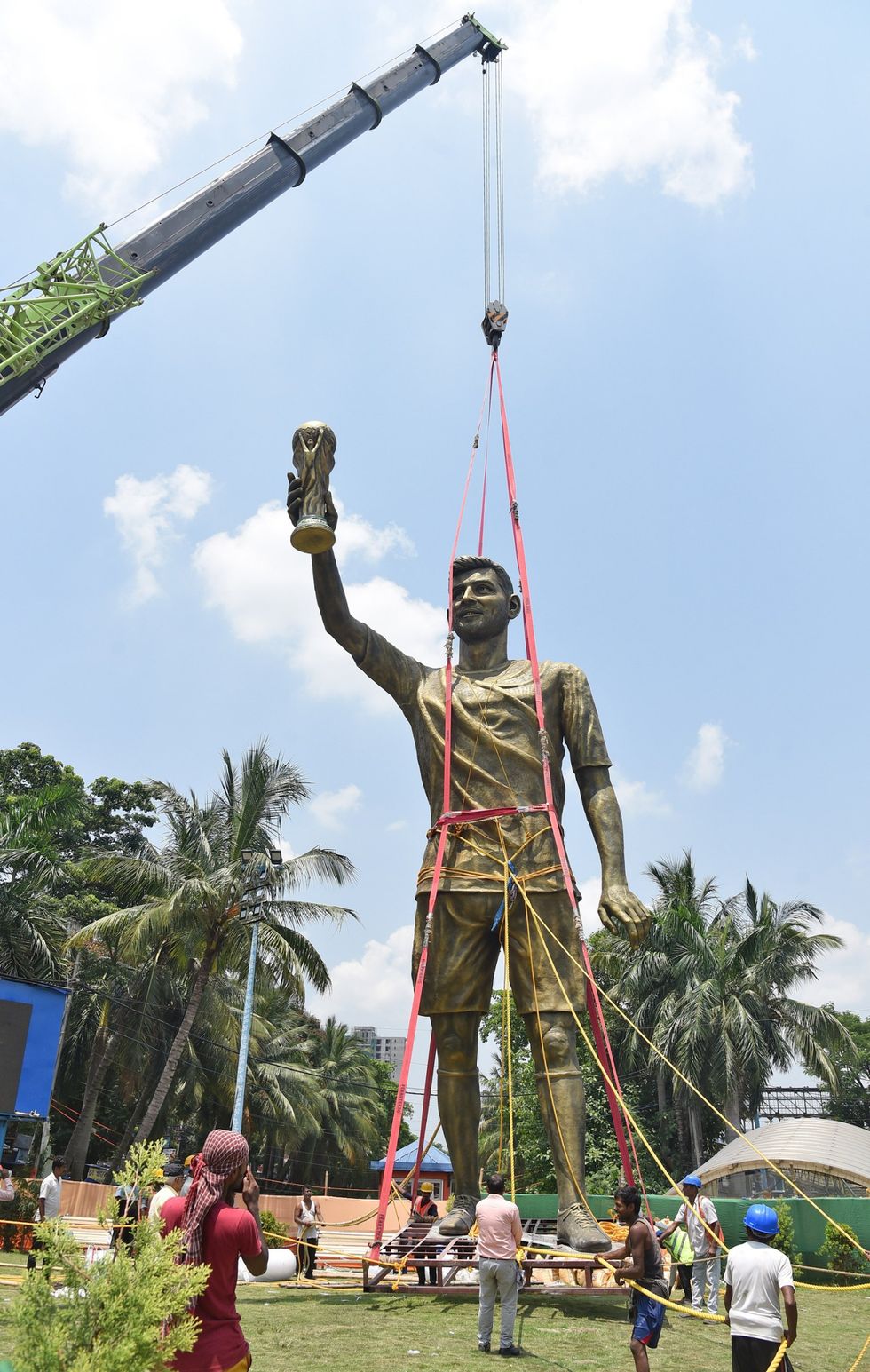 Lionel Messi statue taken down in India after alarming discovery