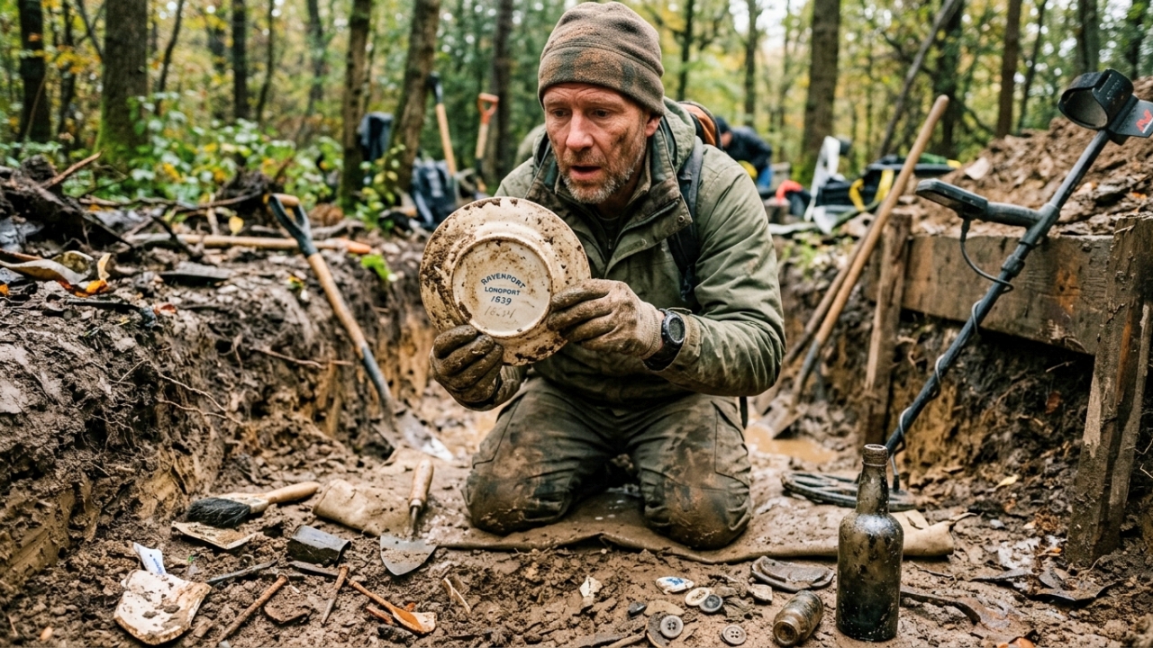 Luftwaffe dump pit yields rare WWII relics and live grenade