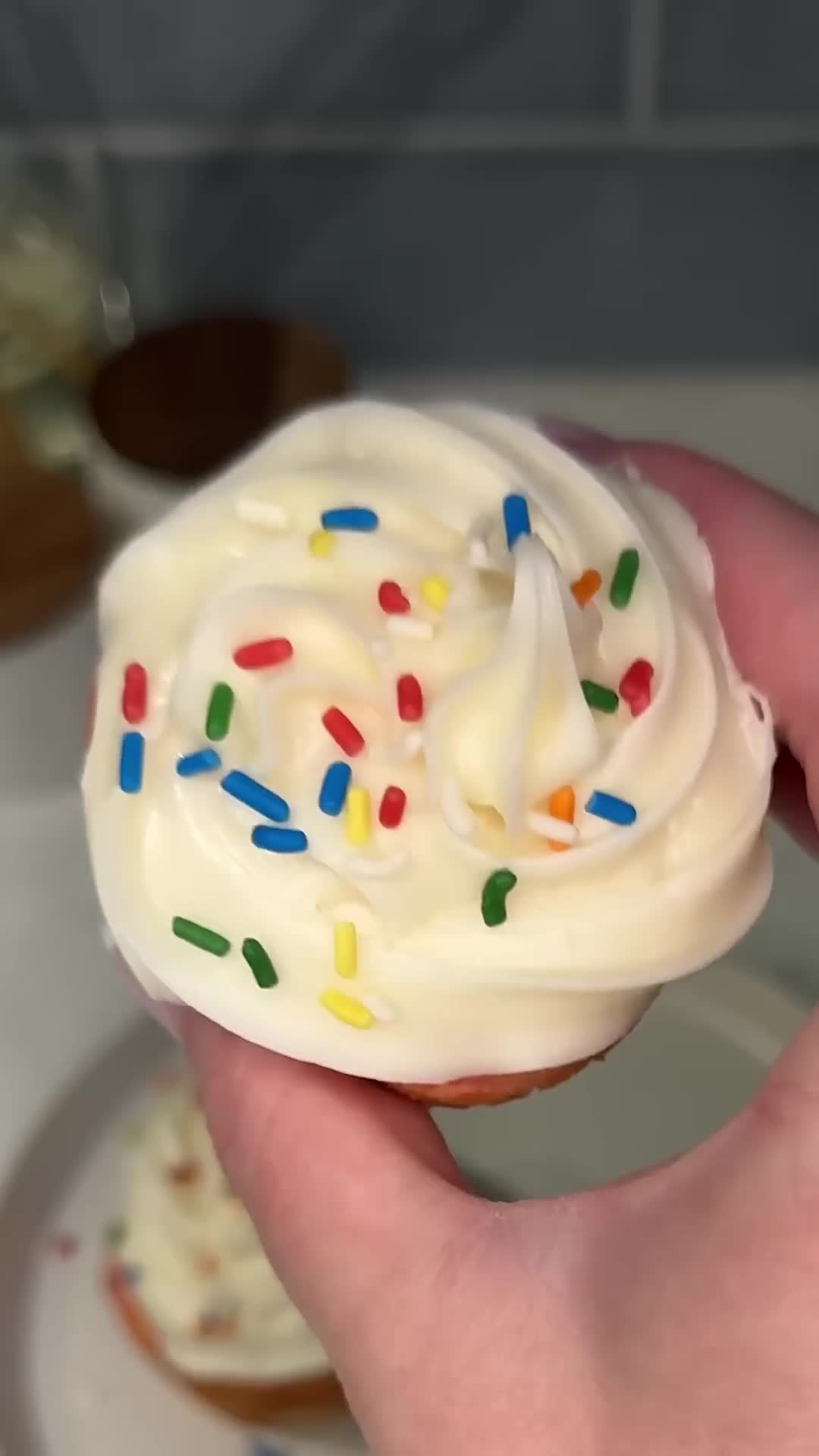 Individual desserts combine sugar cookie with strawberry cake elements
