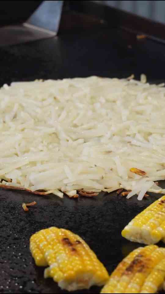Prepping your ribeye and Parmesan potatoes for the perfect griddle meal