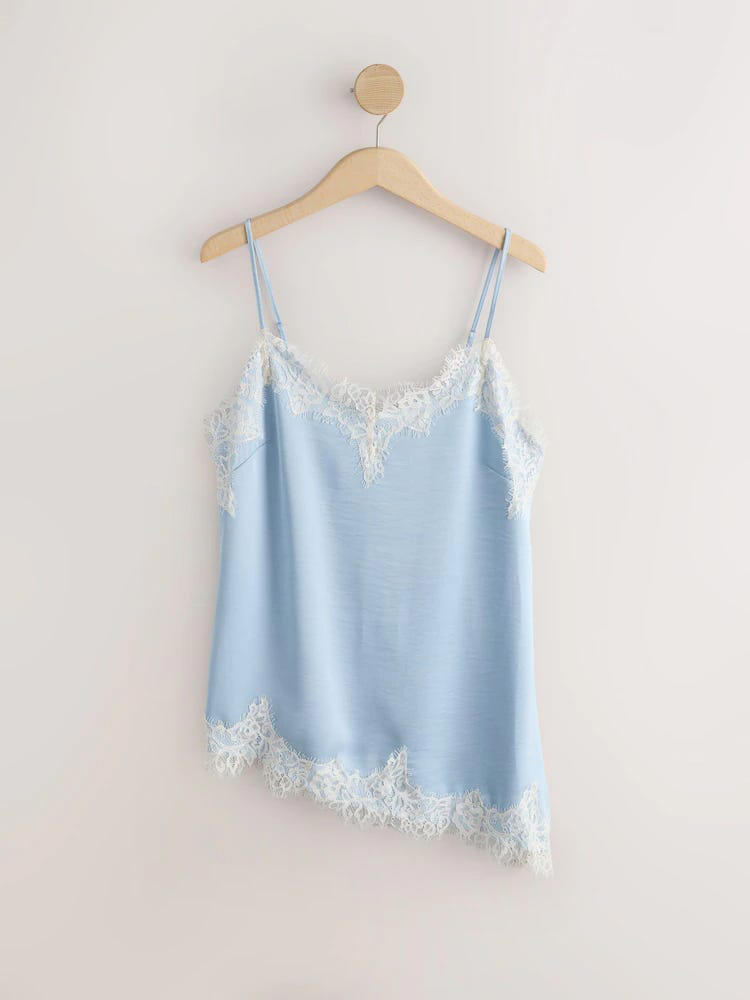 A lace-trim cami is an easy way to elevate basic tank tops, and this £ ...
