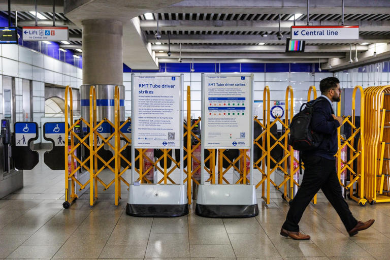 Which lines are affected by today's Tube strike?