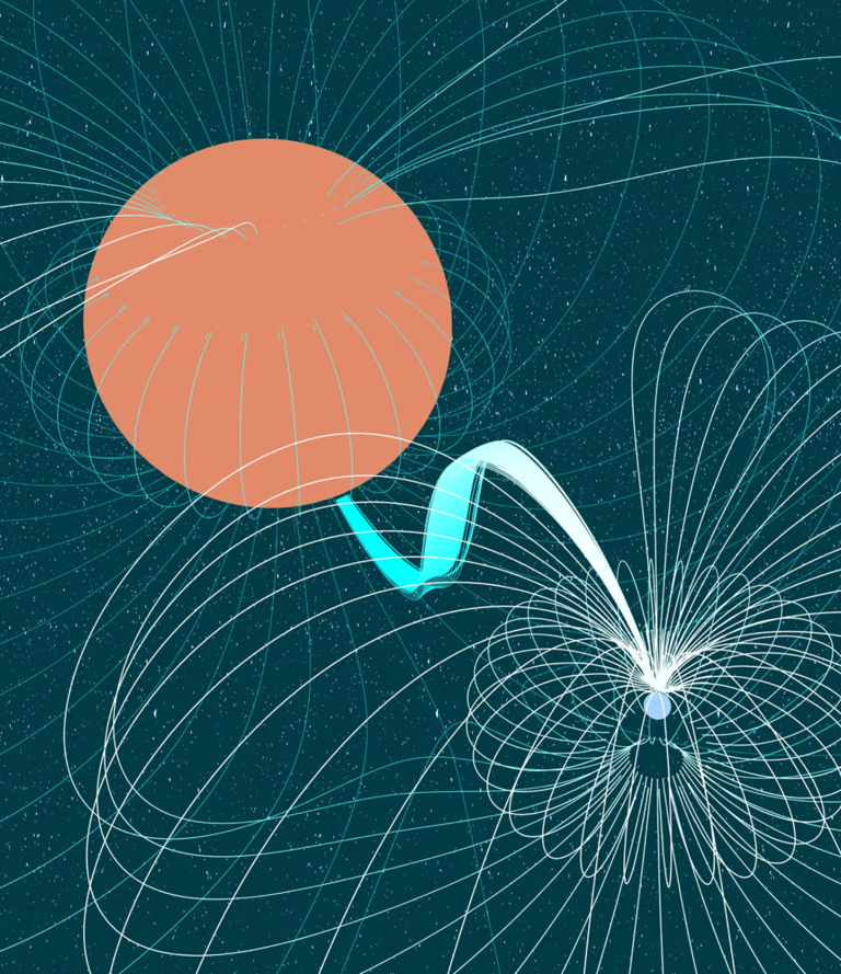 Student astronomer discovers rare white dwarf star feeding on a red ...