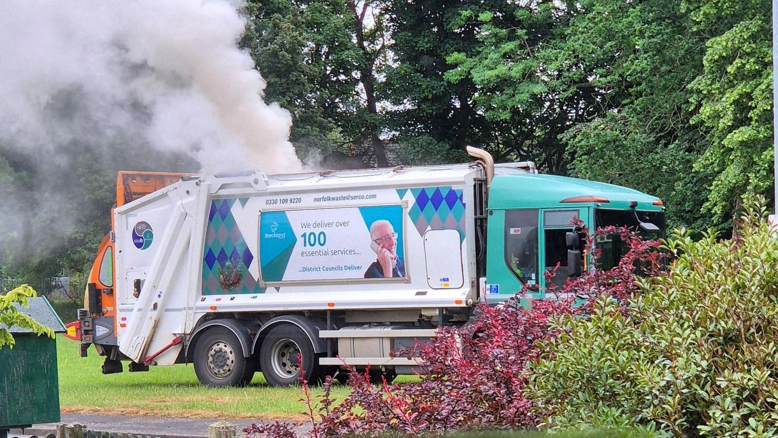 Warning over dumping batteries after bin lorry fire