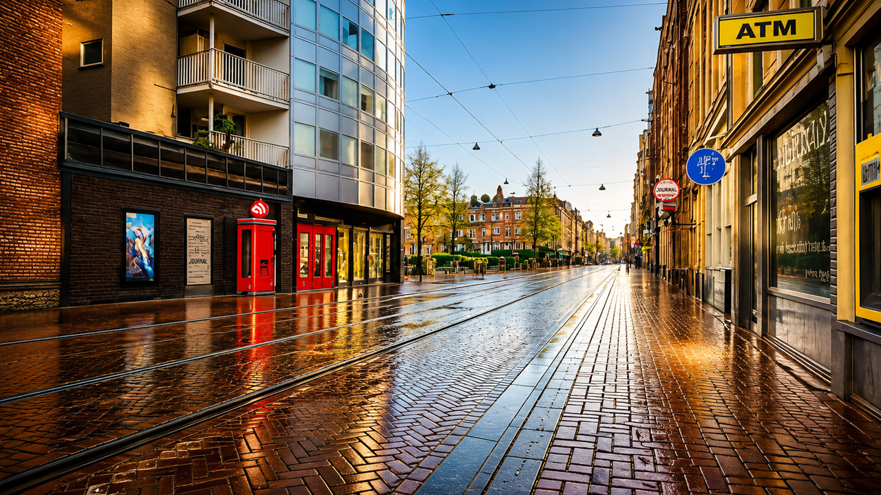 Amsterdam fica mais atmosférica na chuva?