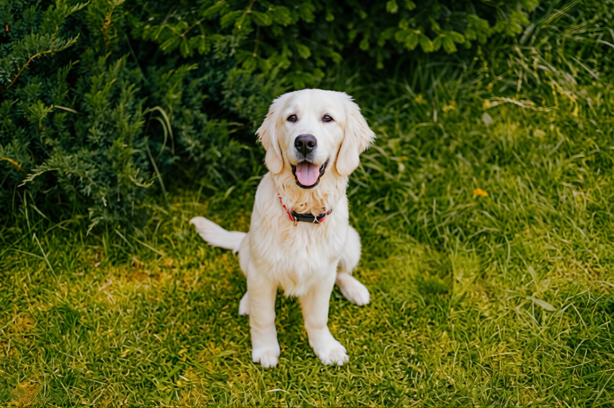 Senior rescue golden retriever finds joy after barely standing