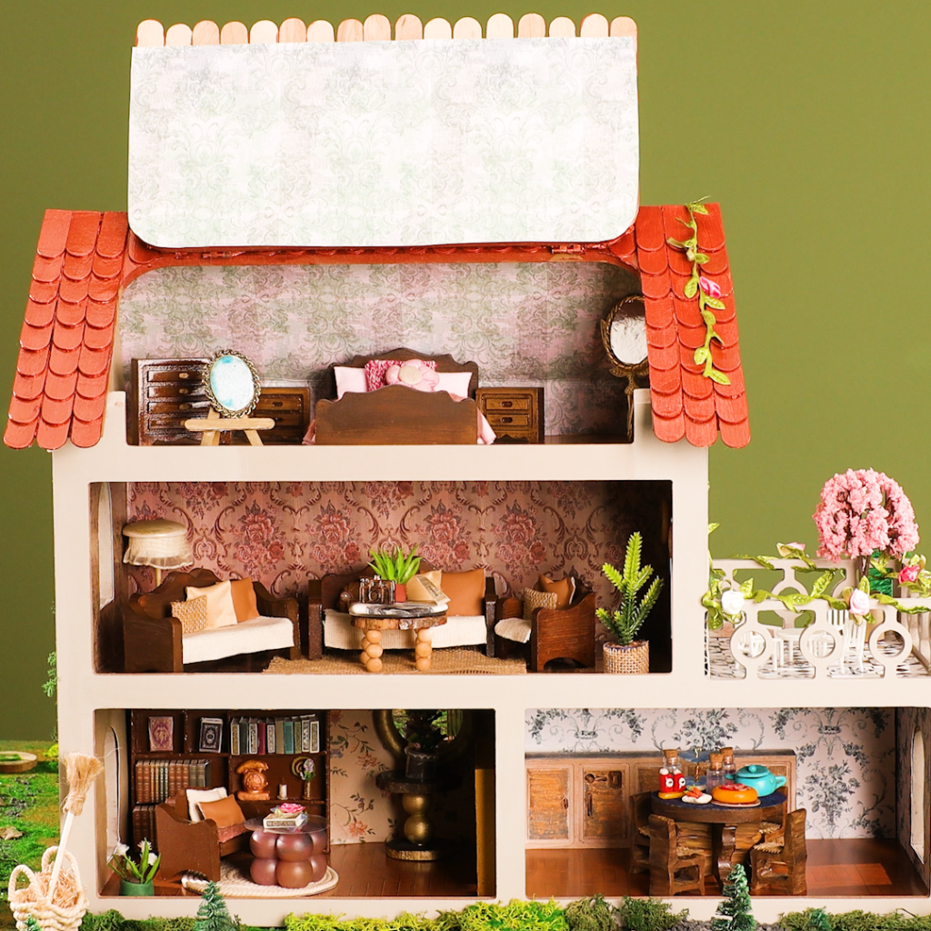 The cutest DIY mini dollhouse! 🏠