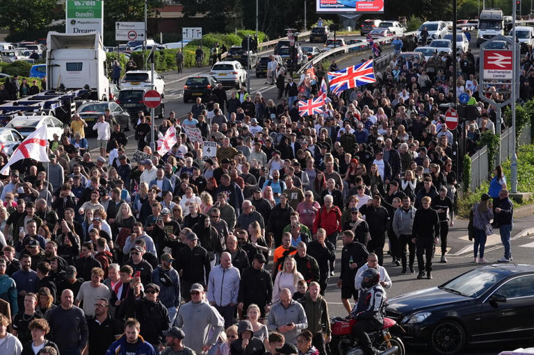 Protesters clash with police in Southampton over Henry Nowak murder