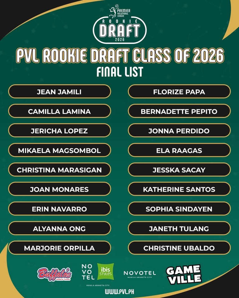 Live: PVL rookie draft 2026