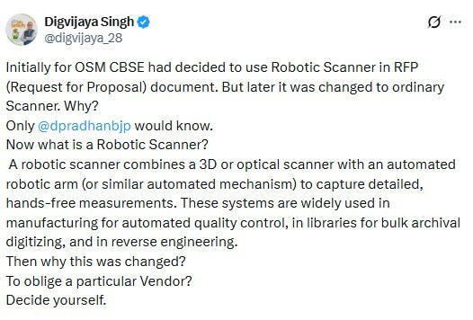 Why was robotic scanner requirement dropped from OSM tender, asks ...