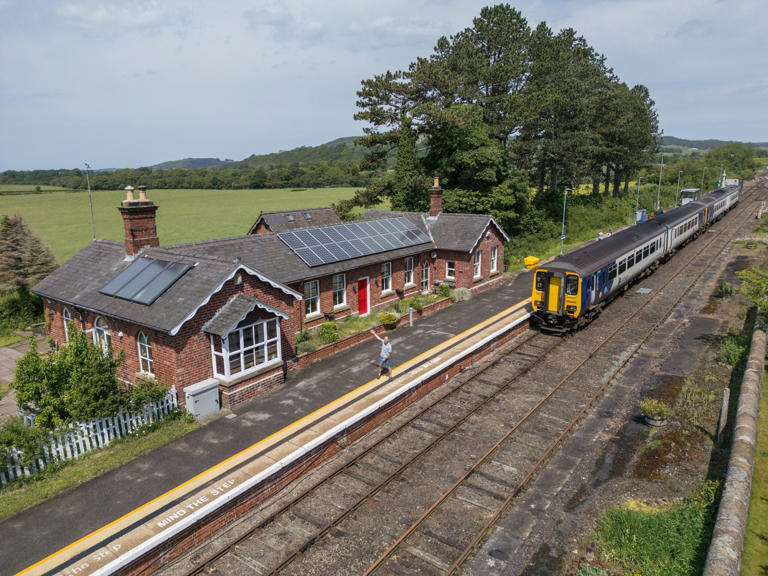 We live in old railway ticket office – 12 trains a day stop at our ...