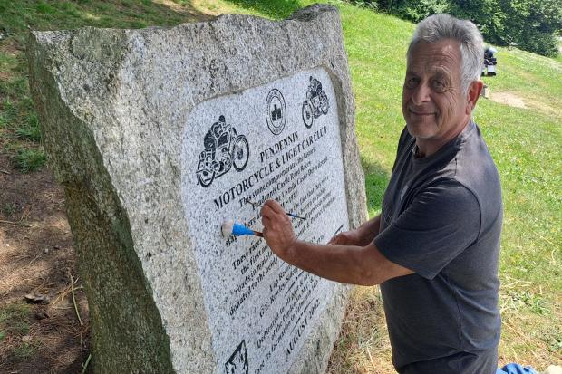 Falmouth historic racing stone restored by retired Falmouth Docks ...