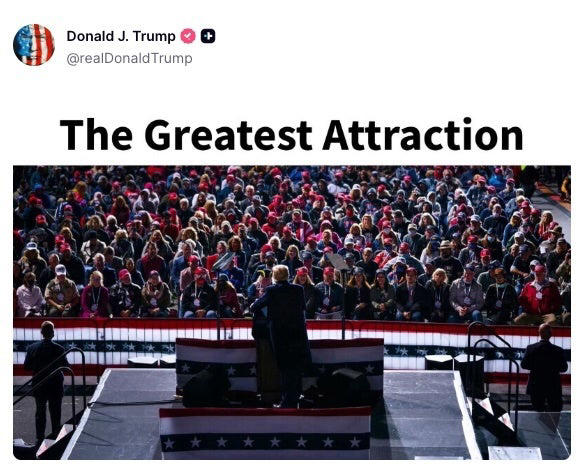 Trump posts 3 strange images in a single minute just before midnight