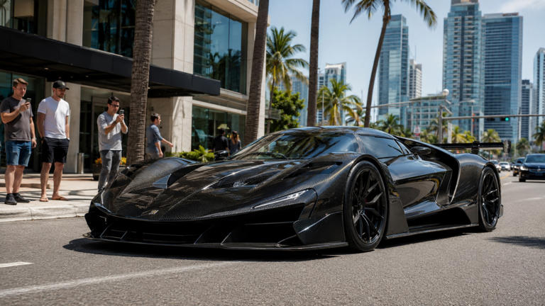 Mystery supercar spotted in Miami leaves car enthusiasts guessing what ...
