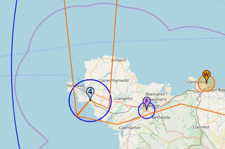 Red Arrows routes and timings as due to fly over North Wales this week