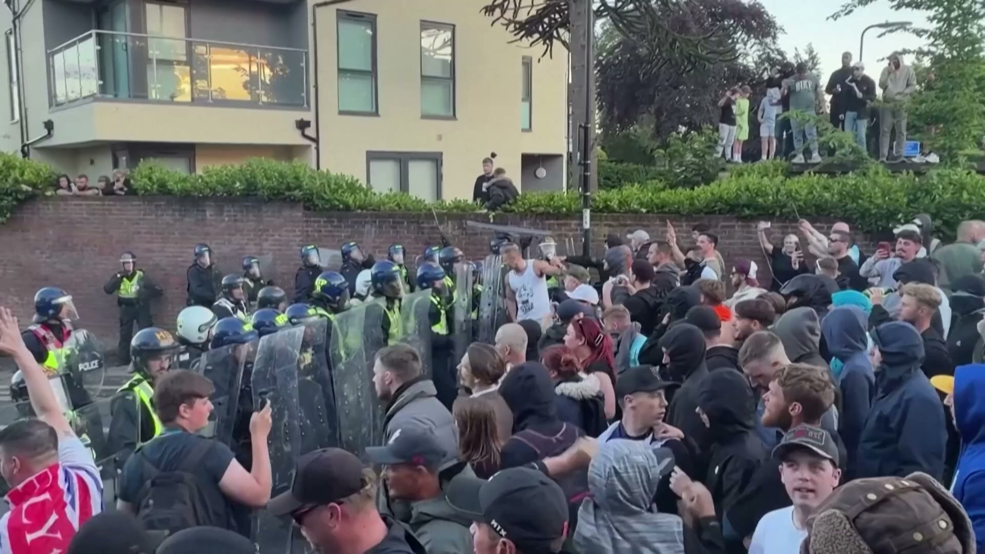 11 officers injured in Henry Nowak murder protests in the UK, police say