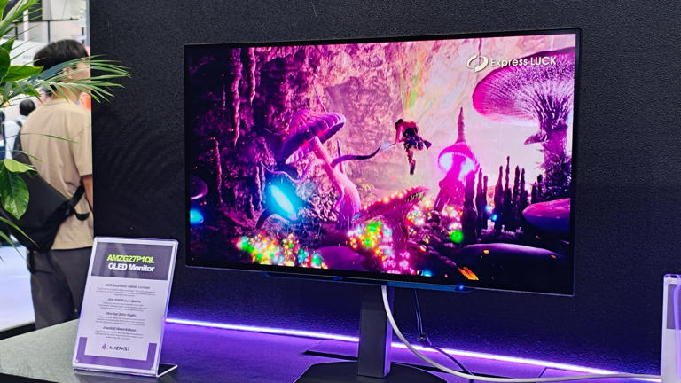 Forget a regular TV — I just tested a 160Hz monitor that has Google TV ...