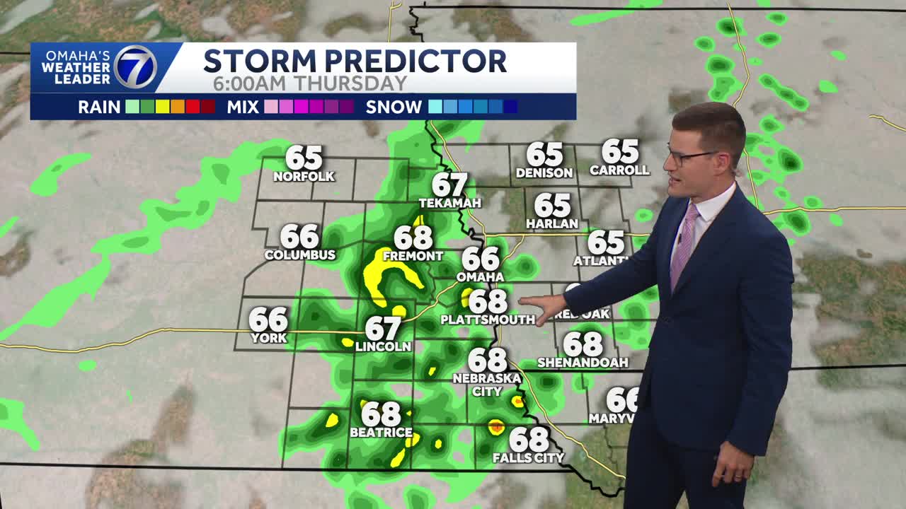 Mainly dry Wednesday, storm chances into Thursday for Omaha area