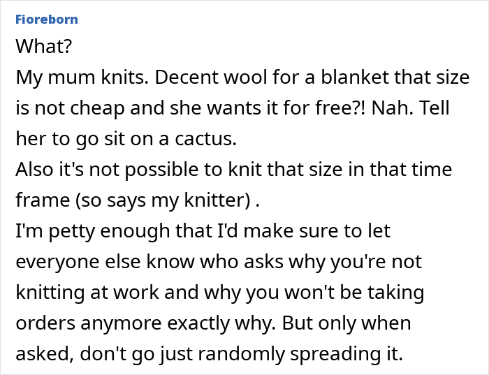 Woman forced to stop knitting at work after an entitled coworker's ...