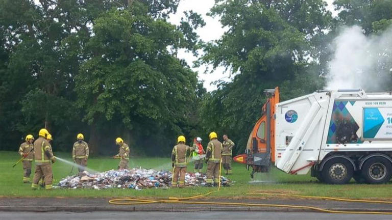 Warning over dumping batteries after bin lorry fire