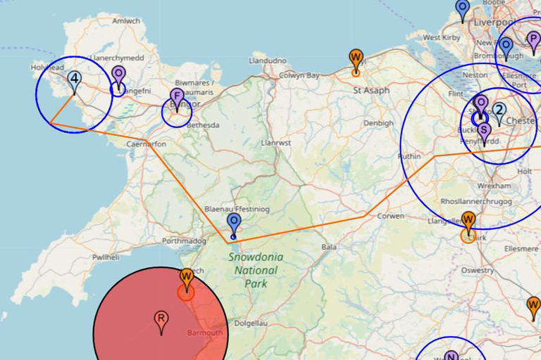 Red Arrows routes and timings as due to fly over North Wales this week