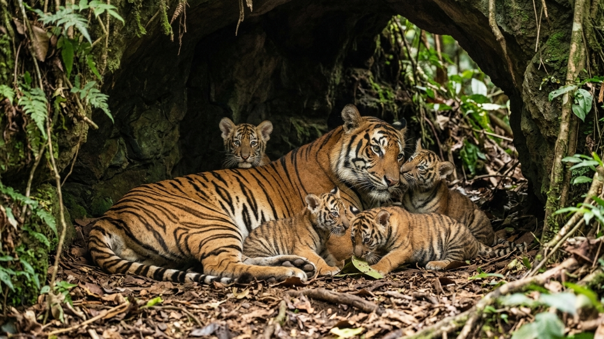 Vier stark gefährdete Sumatra-Tiger-Jungtiere in wichtigem Naturschutz ...