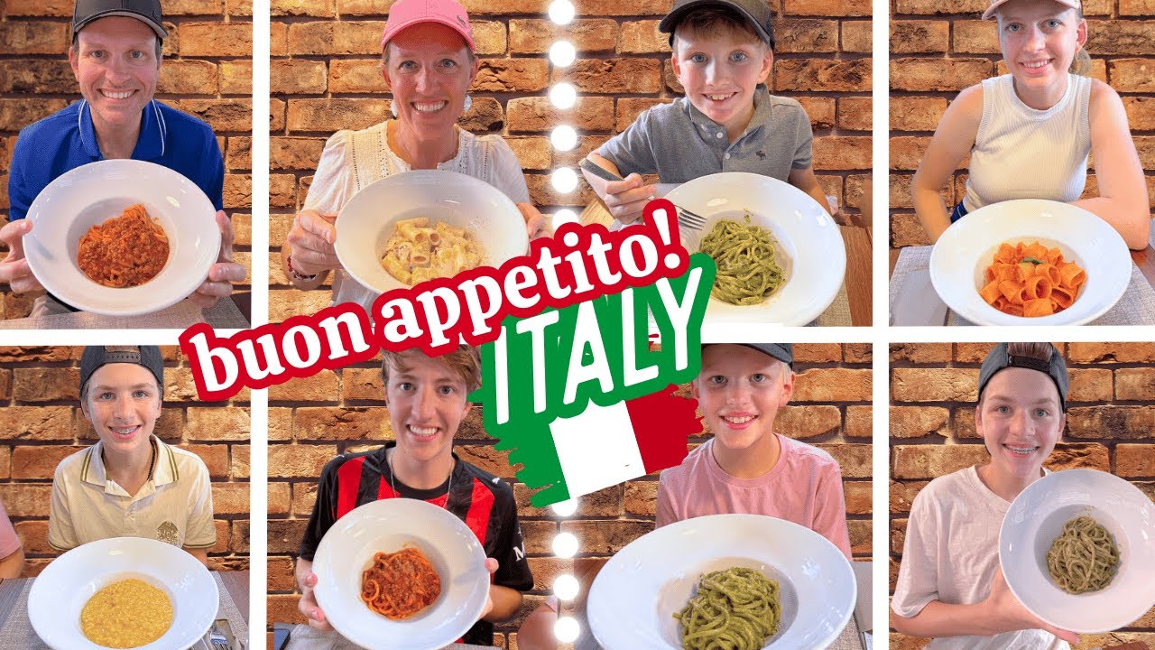 The kids had hilarious reactions to authentic Italian pasta