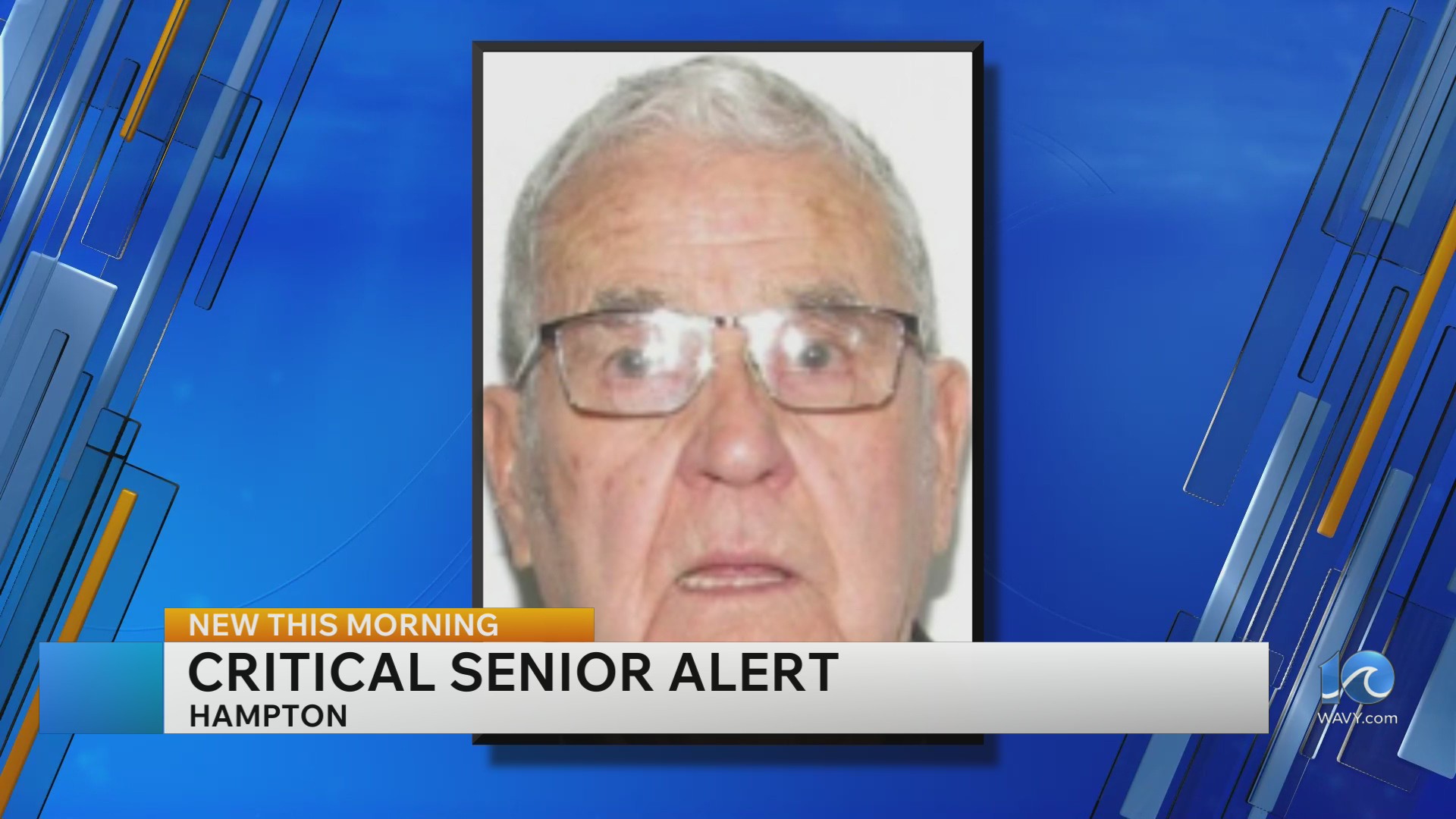 Senior alert issued for missing Hampton man: VSP