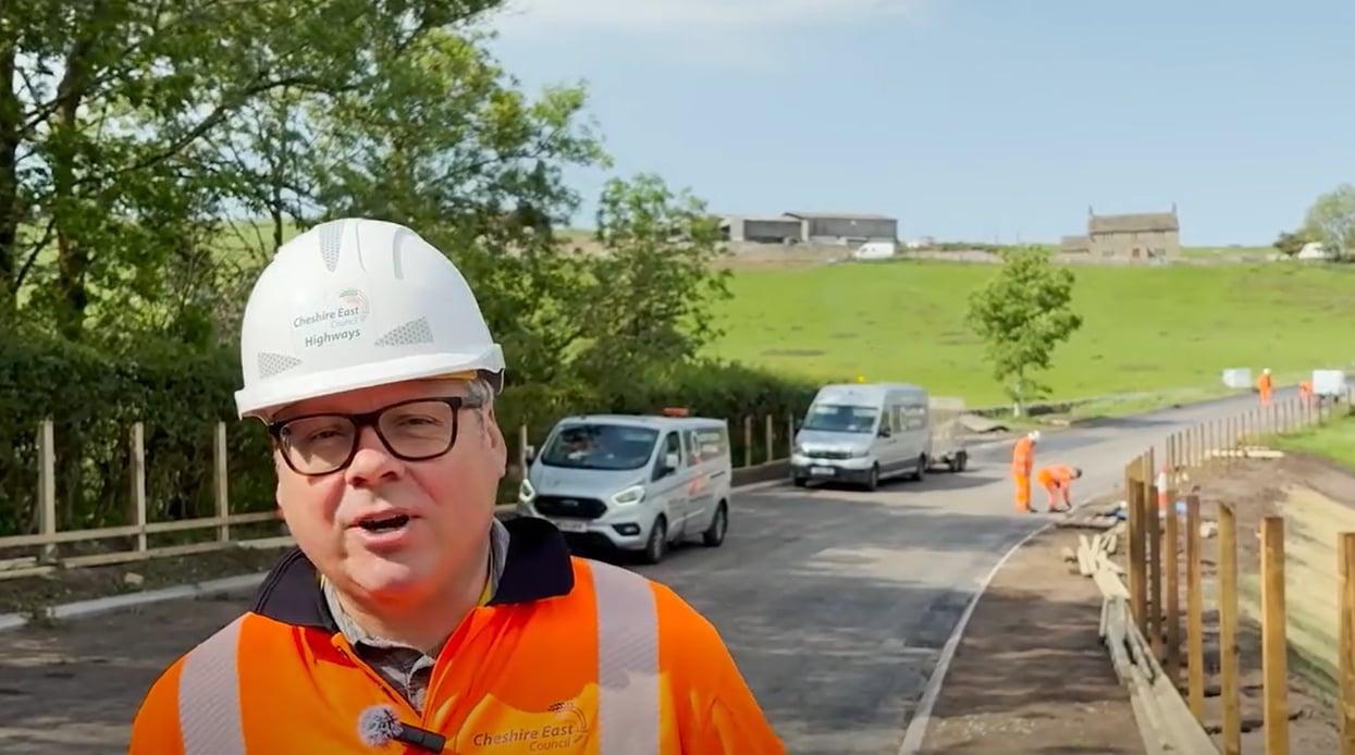 Collapsed B5470 Macclesfield Road opens following £2m emergency civil ...