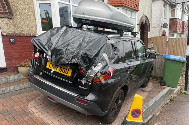 Resident's horror as cars smashed by bricks during protest