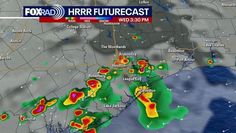 Houston weather: Scattered rain chances Wednesday, highs near 90